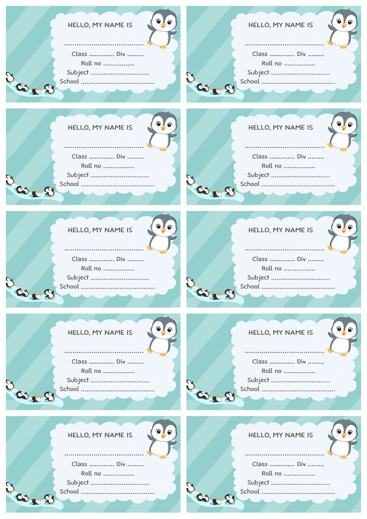 Notebook Labels – Attractive Name Stickers for School and Office – SMEEPS