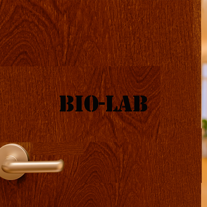 Smeeps BIO-LAB Door Sticker – 16.1 x 3 cm Laboratory Sign – Waterproof ...